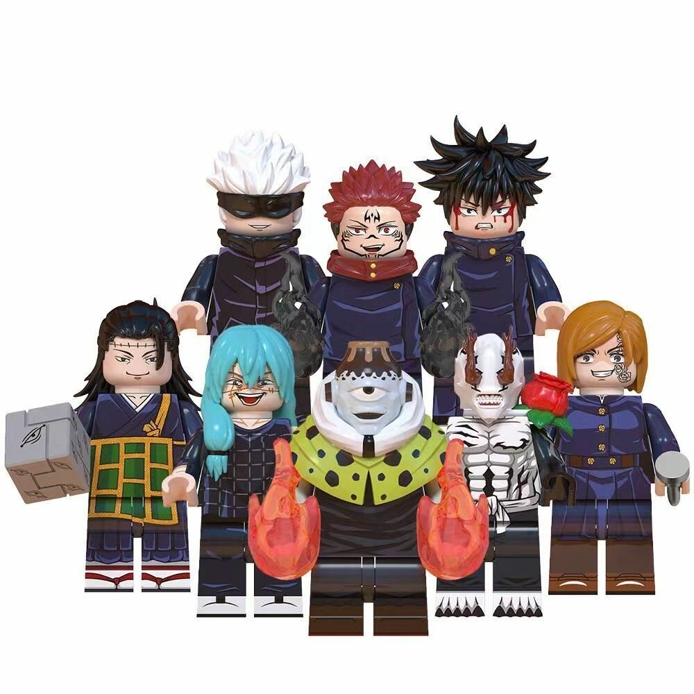 Jujutsu Kaisen/Набор минифигурок Аниме Магическая Битва 8 шт / Совместимы с конструктором лего