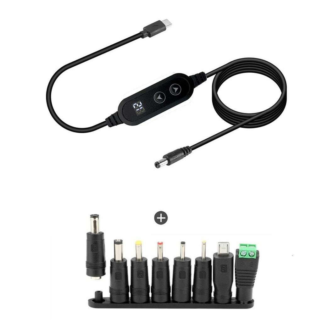 Кабель USB C — DC5521, 5–20 В, PD 36–100 Вт, Проводной адаптер с Wi-Fi