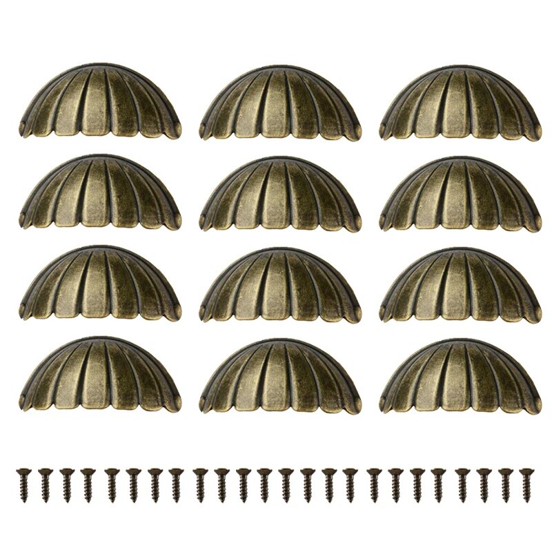 Античные латунные ручки в виде ракушек бронза