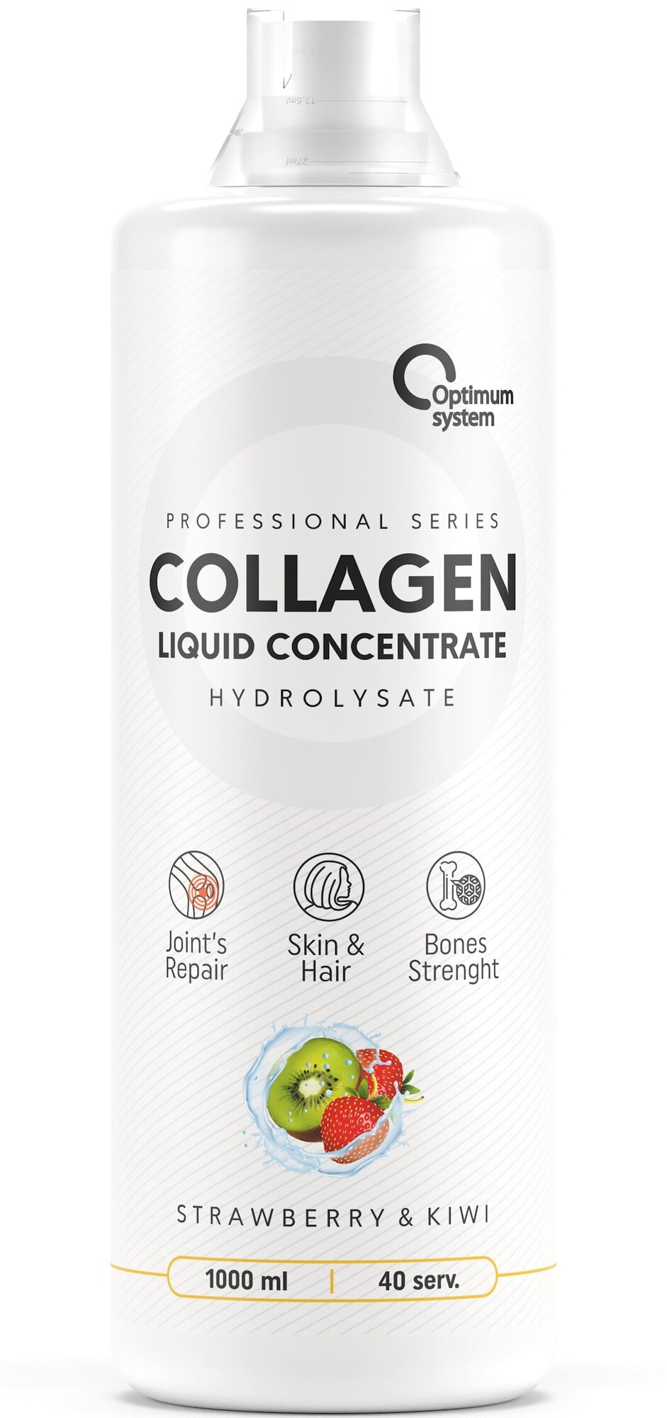 Optimum System Collagen Concentrate Liquid 1000 мл (Клубника-Киви)