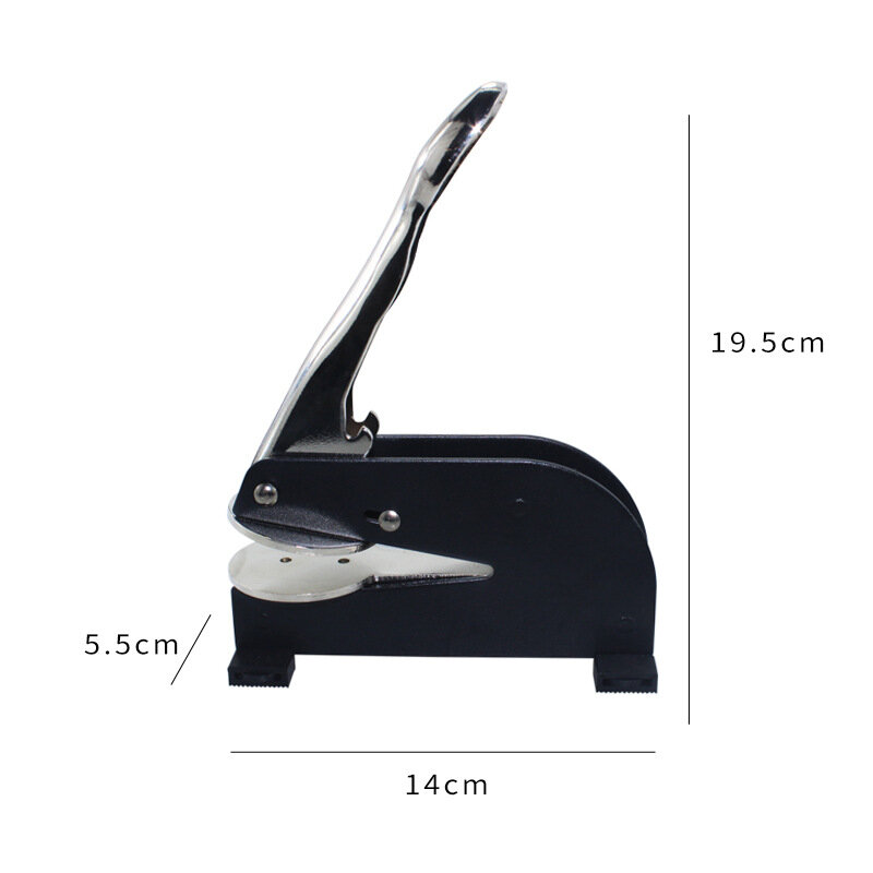 Черная стальная печать для офиса, печать для дипломов, гравировка, тиснение, черная большая подставка