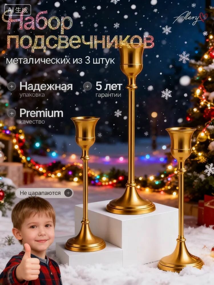 Подсвечник "подсвечник" для 3 св, 3 шт