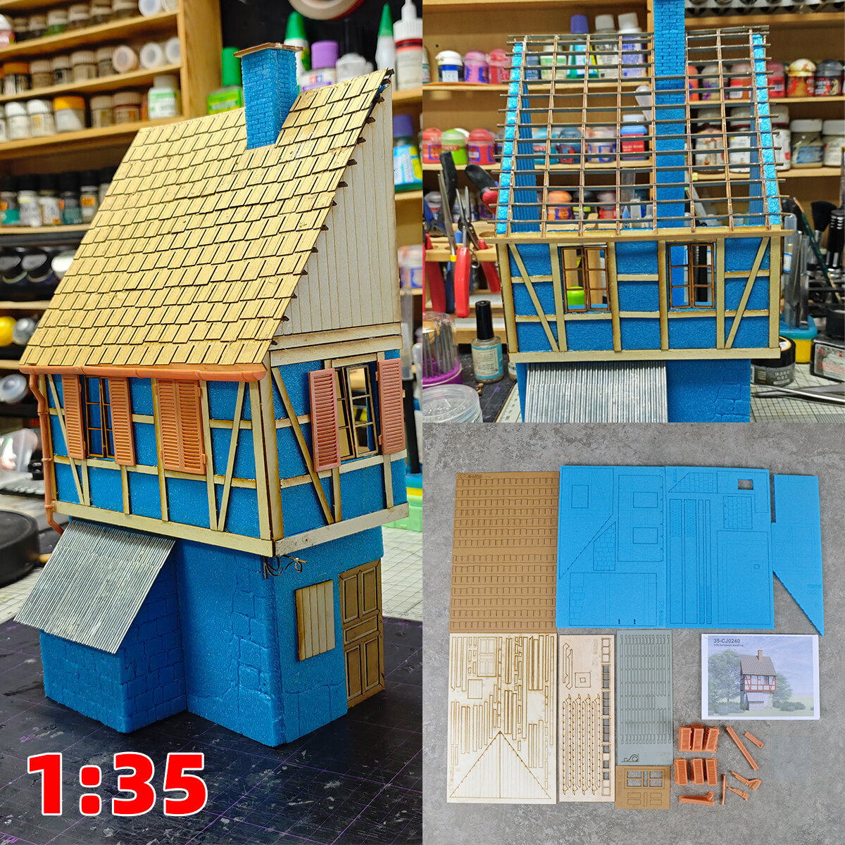 Cor 1/35 сборная модель дома диорама