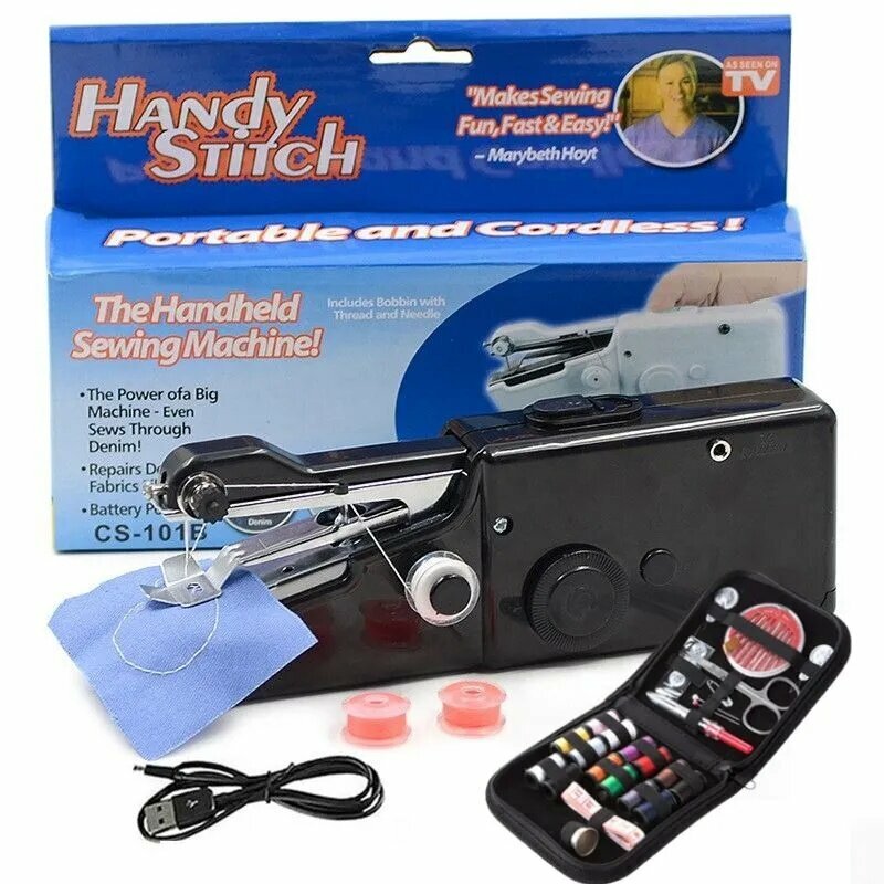 Швейная машинка ручная мини /Портативная машинка беспроводная для дома, командировки