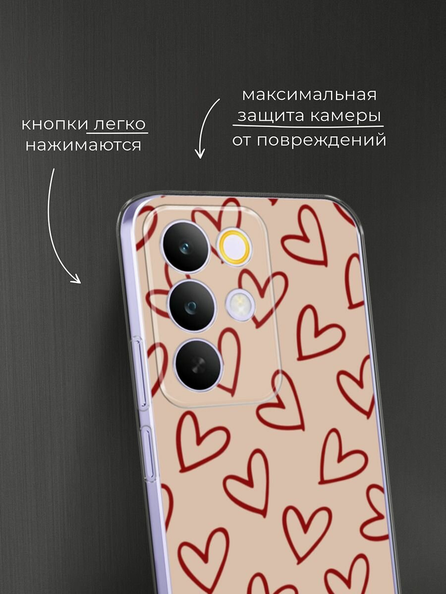 Чехол на Realme C85 / Реалми C85 с принтом Little hearts doodles 1 — фото 1