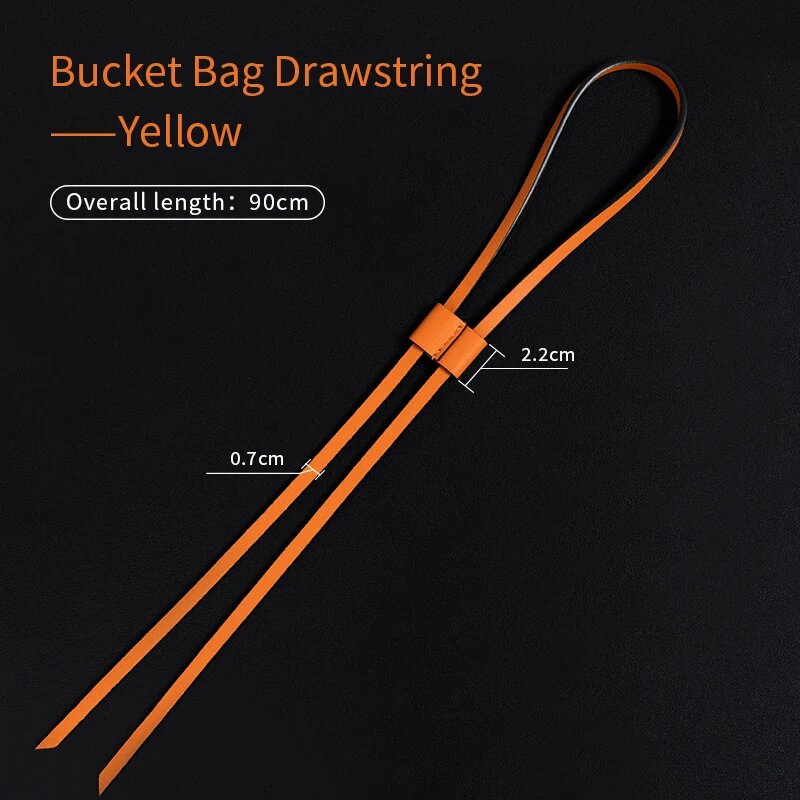 CRAZYSMITH Ремни для сумок Drawstring для for Louis Vuitton LV Noe BB nano Mini Petit Bucket Bags Кожа Vachetta из натуральной кожи Аксессуары для сумок Сменный натяжной шнур for LOUIS VUITTON Оранжевый, Type A yellow