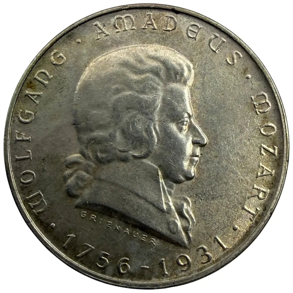 Австрия 2 шиллинга 1931 г. (175 лет со дня рождения Вольфганга Амадея Моцарта)