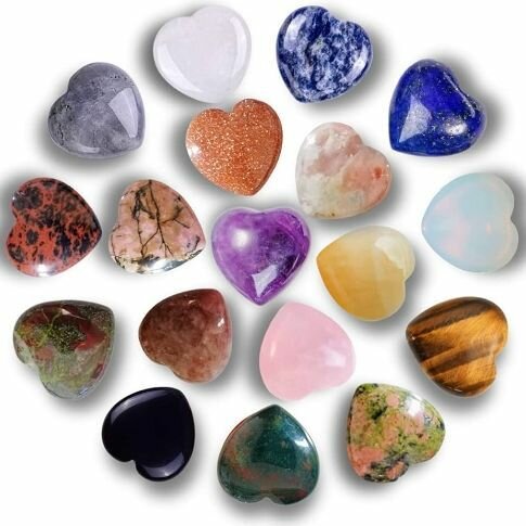 Аметист Хрустальный камень в форме сердца 25 мм