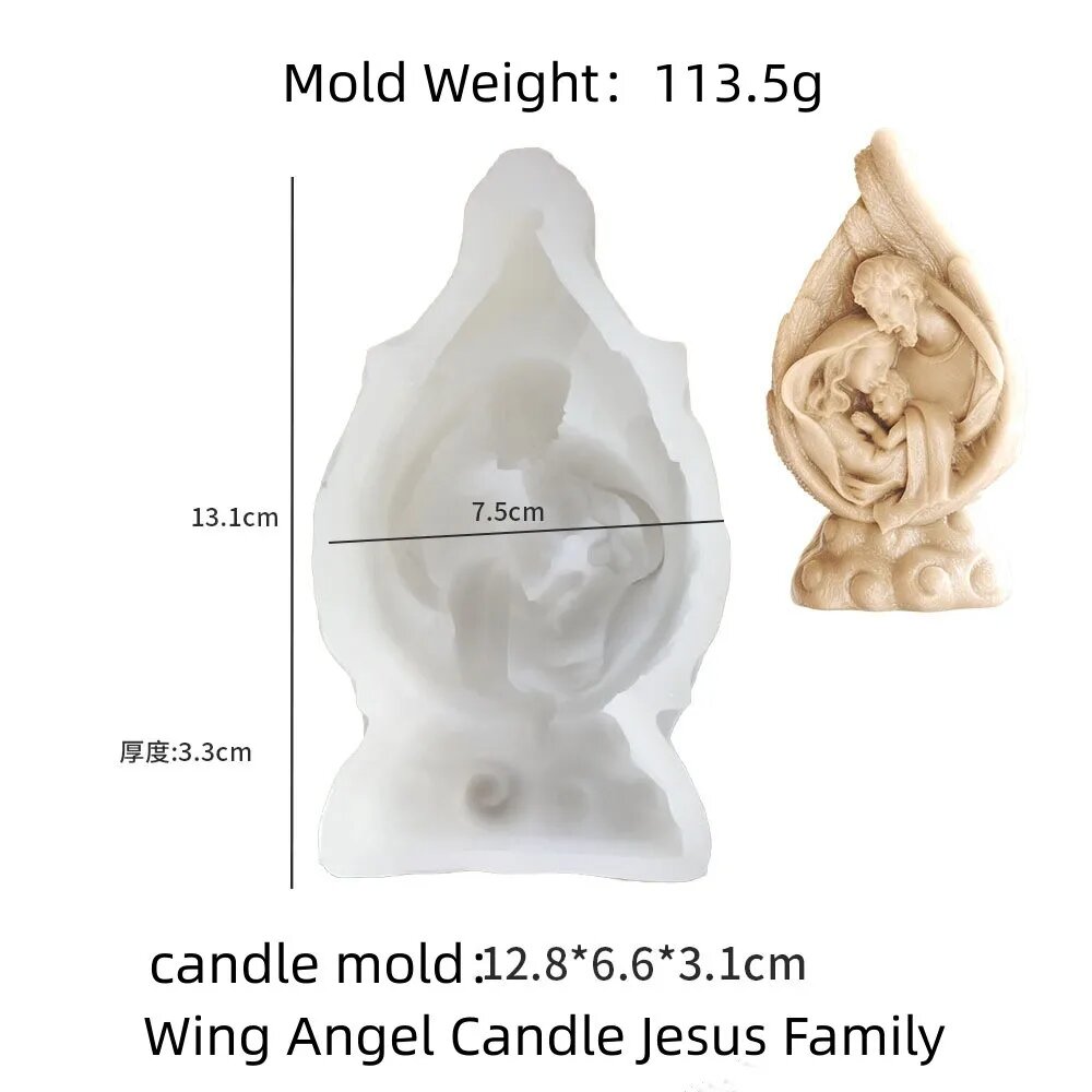 Силиконовая форма для свечи «Крылья Ангела» Jesus Family