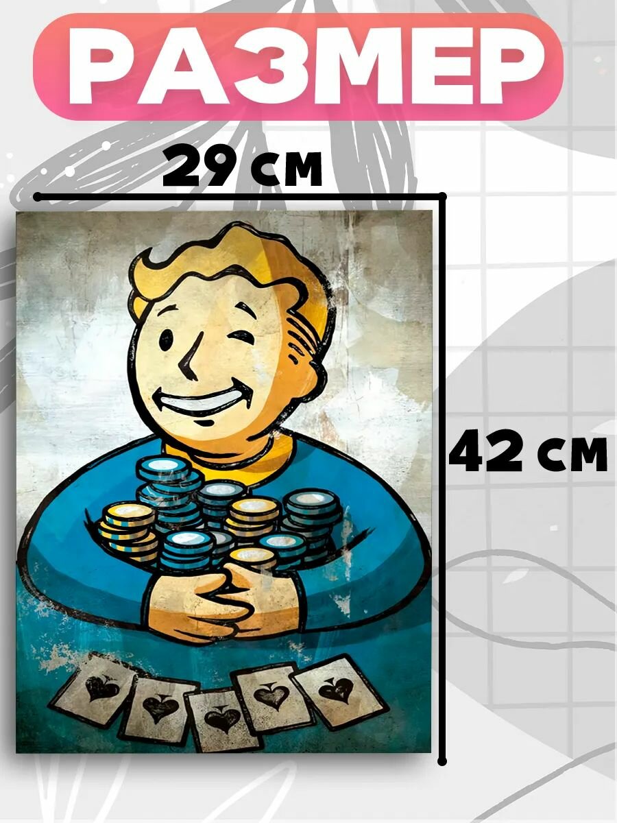Постер на стену Fallout, плакат 1шт, А3 размер. — фото 1