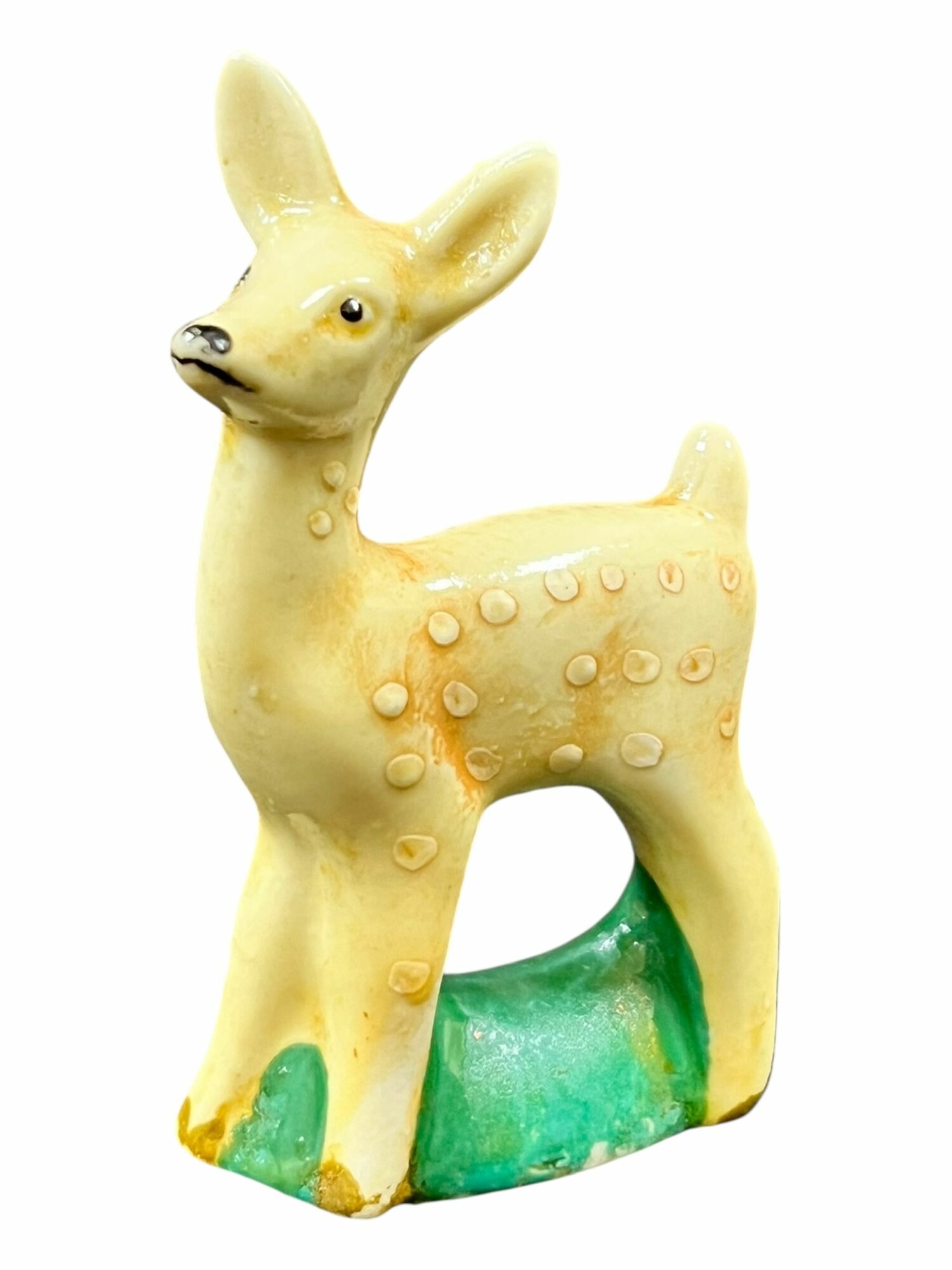 Советская винтажная статуэтка, Олененок, Турыгино старая Гжель, сделано в СССР