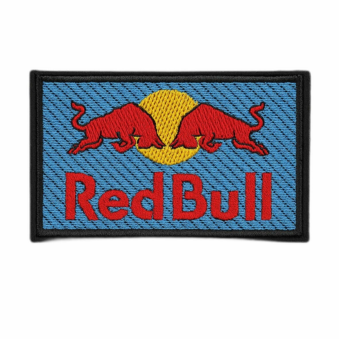Нашивка, шеврон, патч (patch) на липучке Red Bull, размер 9,4*5,8 см, 1 шт.