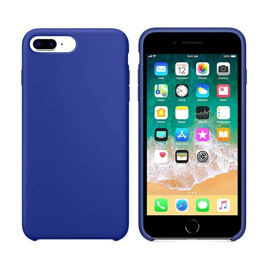 Силиконовая накладка без логотипа (Silicone Case) для Apple iPhone 6+ синий