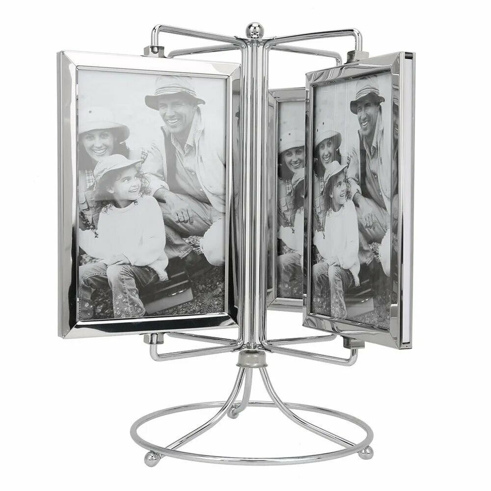 Металлическая Вращающаяся Фоторамка для Меню и Фотографий 4x6in для Ресторана и Домашнего Использования