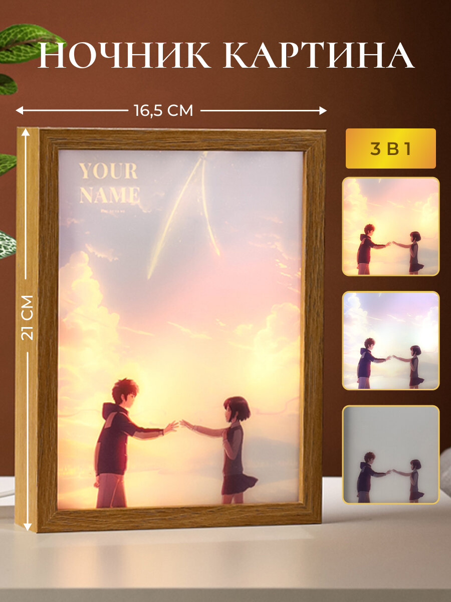 Светодиодный светильник. Картина "Пара",(2 сменных картинки в наборе),65 LED, 16.5*21*4.5 см, СН-4219