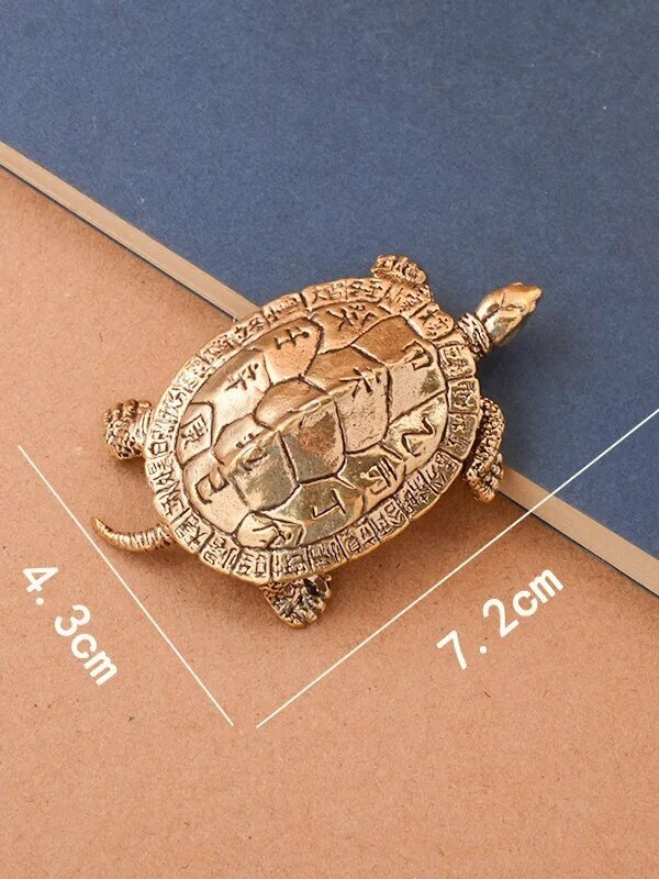 Статуэтка Четырехнадцать солнечных терминов Черепаха, высота 7.2 см, длина 4.3 см