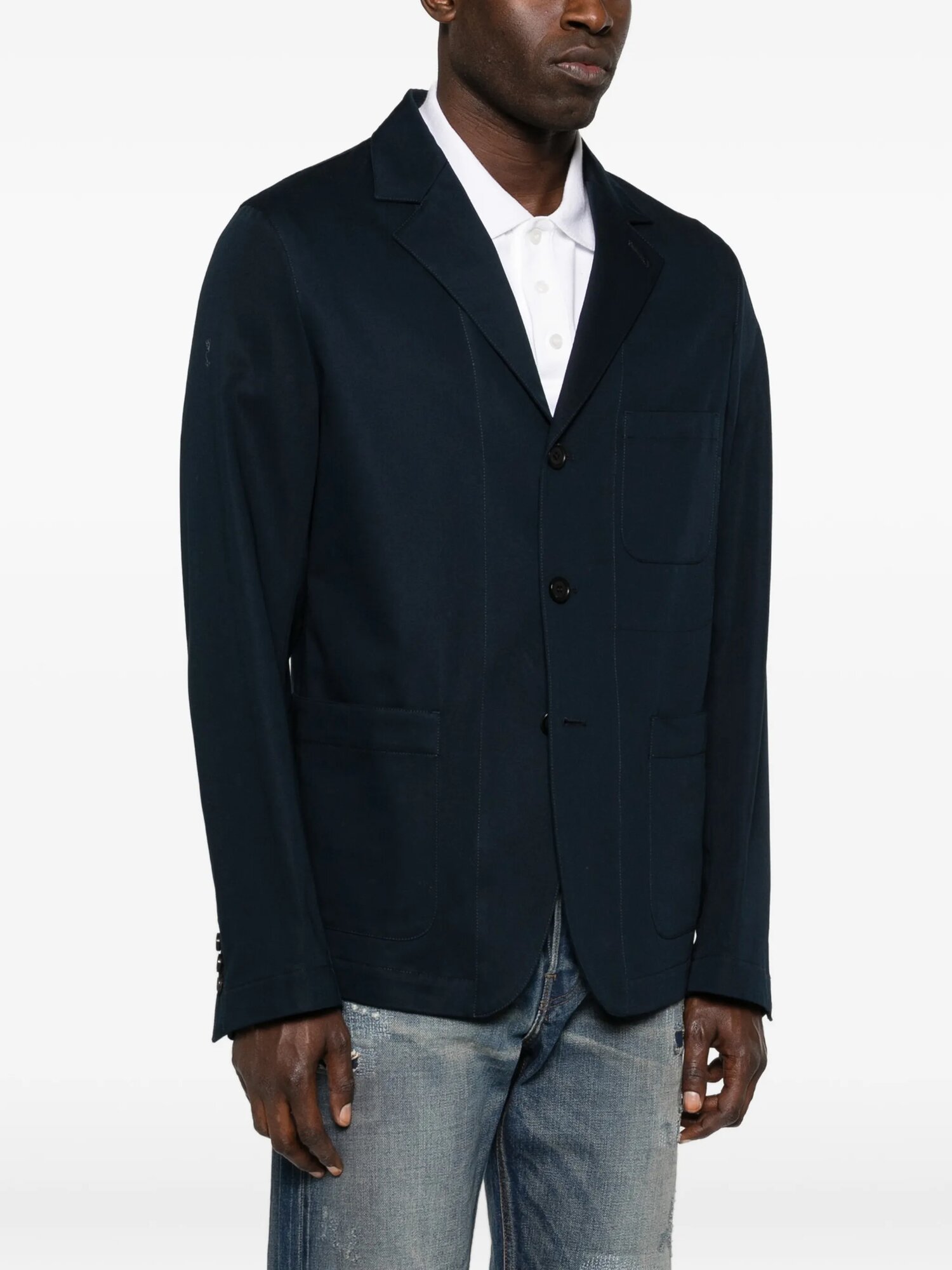 Пиджак GIVENCHY Cotton blazer, размер 50, синий — фото 1