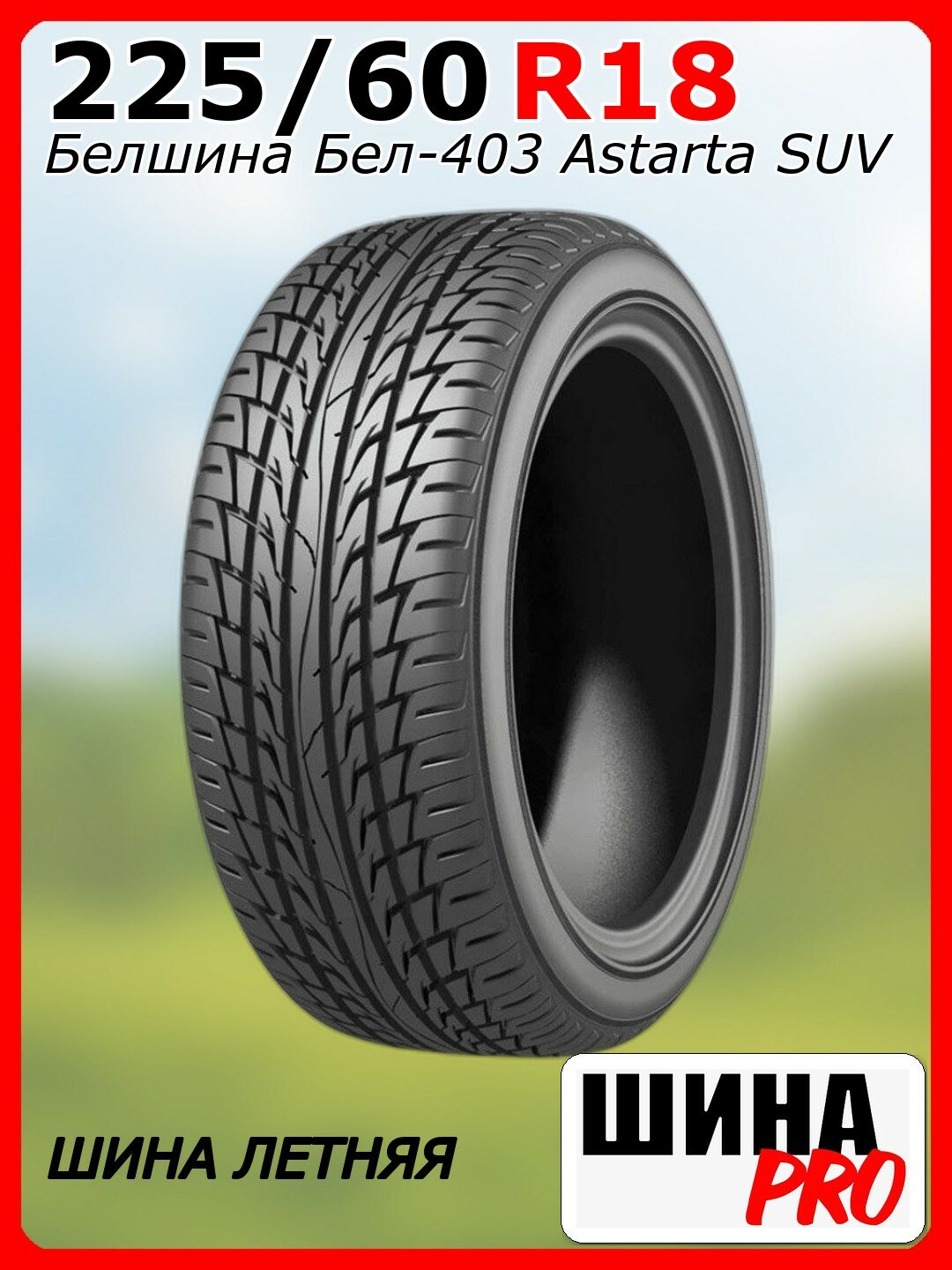 Шина летняя Белшина 225/60/18 H 100 Бел-403 Astarta SUV для легковых автомобилей 0259002837