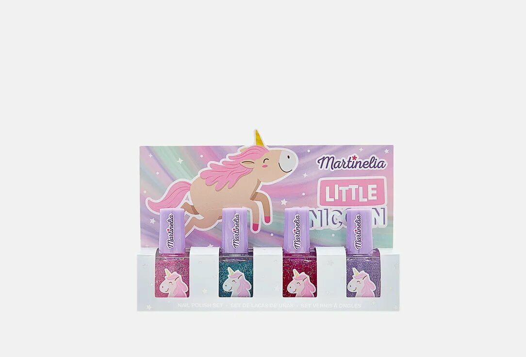 Набор из четырех лаков для ногтей Martinelia Маленький единорог, 4 шт