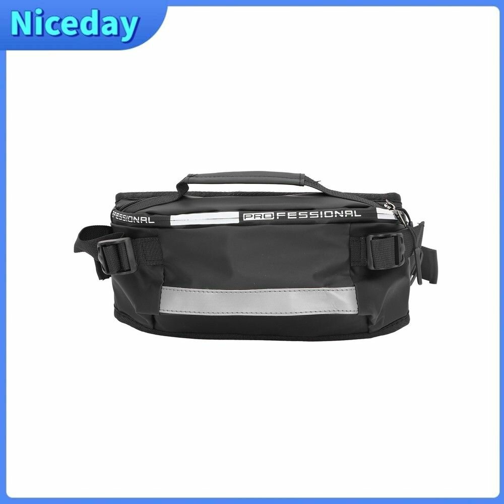 Поясная сумка, светоотражающая, черная