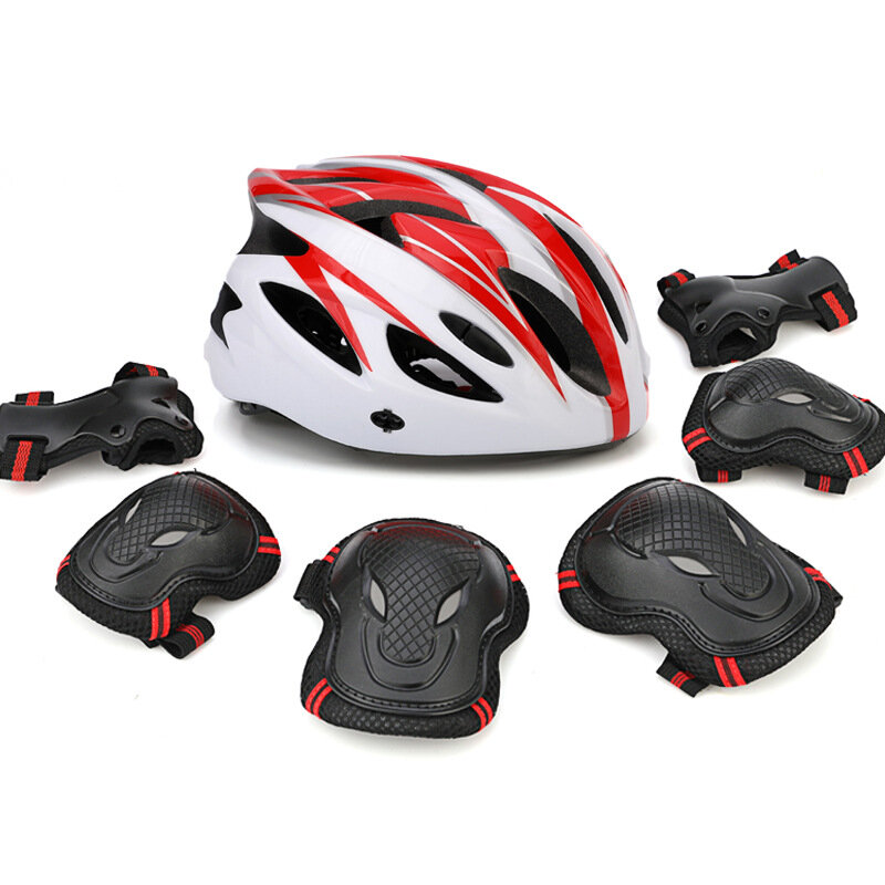 Шлем для самоката, защитная экипировка для роликовых коньков, детский велокомплект, беговел, наколенники для катания, профессиональная защита.