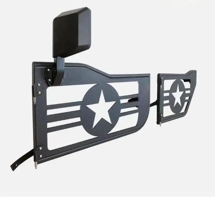 Автомобильные аксессуары HW, трубчатая дверь для 2018-UP Jeep Wrangler JL, 4-дверное с боковым зеркалом 4X4, внедорожная половина двери