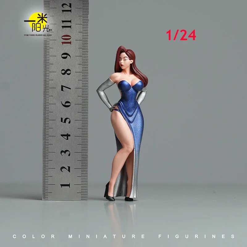 Миниатюрная фигурка Джессика вечернее платье 1/18 1/24 MAK painted model A, 1 to 18