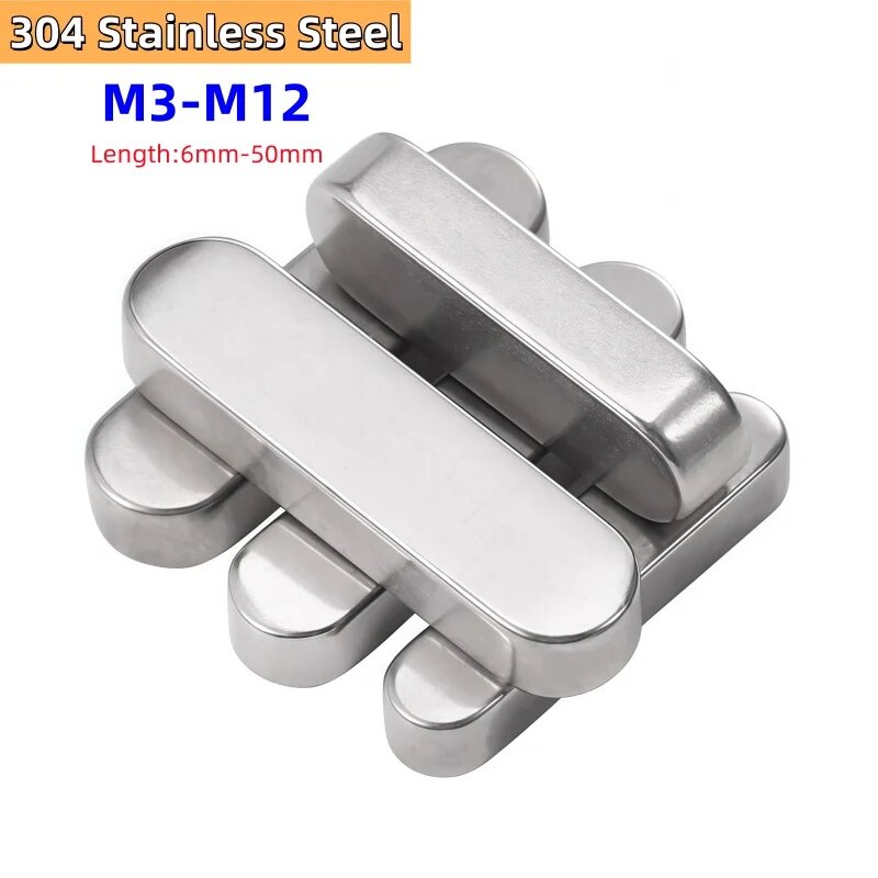 Плоские шпонки из нержавеющей стали 304 A2 M3 M4 M5 M6 M8 M10 M12 6-50 мм M3x3 -10pcs, 10mm