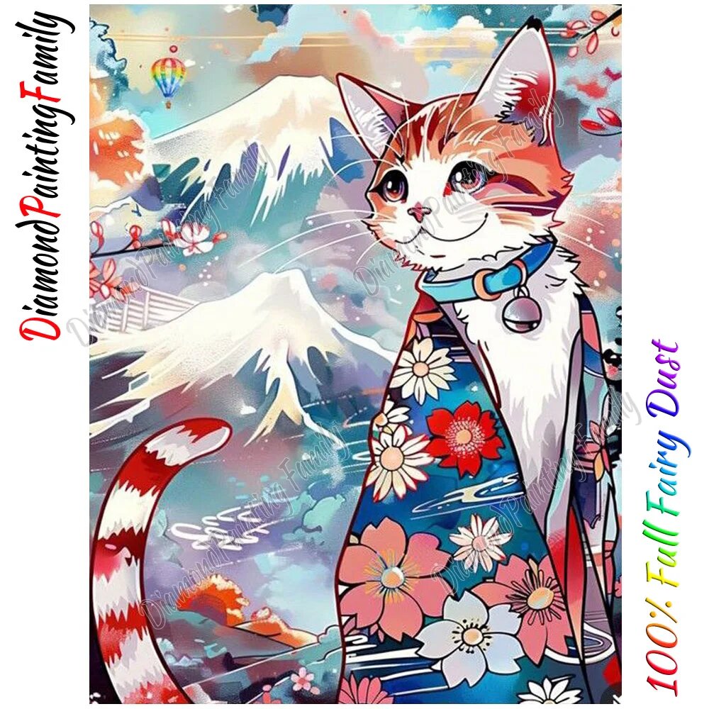 Алмазная живопись "Семья, Феи, Кристаллы, Женщины, Кошки" FD SQ 59.4x84.1cm, 39096-8