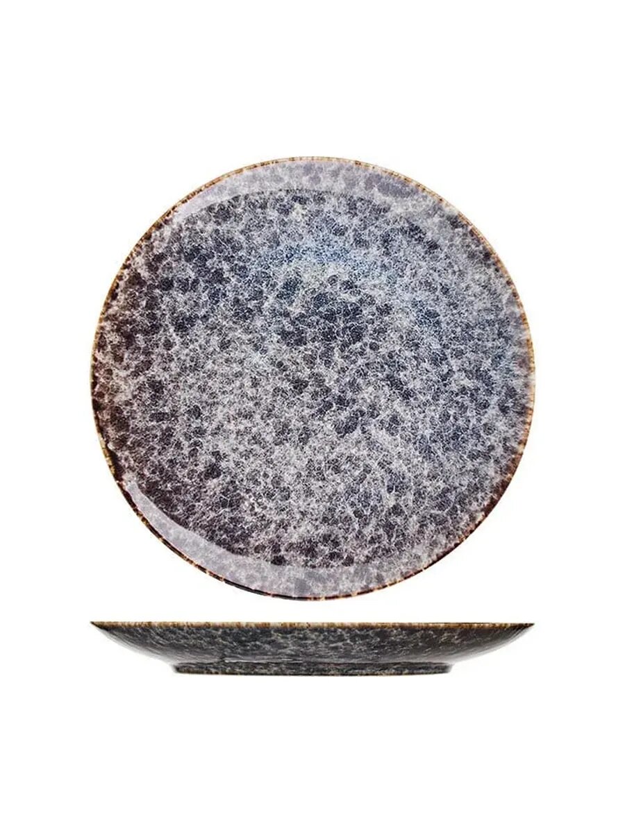 Тарелка сервировочная Kunstwerk Stone, фарфоровая, 25,4 см