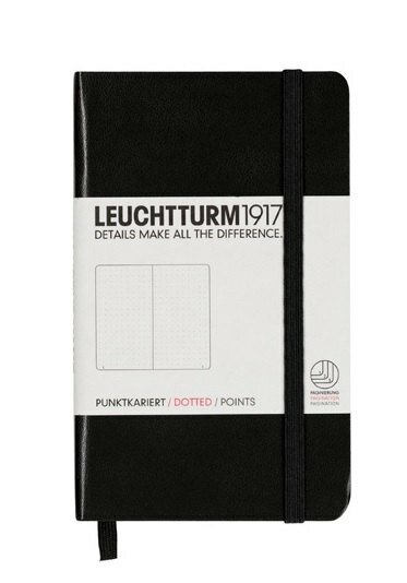 Записная книжка A6, 93 листа в точку "Classic", твердая обложка, черный, Leuchtturm1917