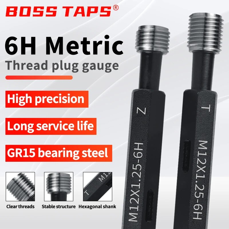 Boss Taps Высокоточный калибр с резьбой Метрический калибр 6H M7X1.0-6H