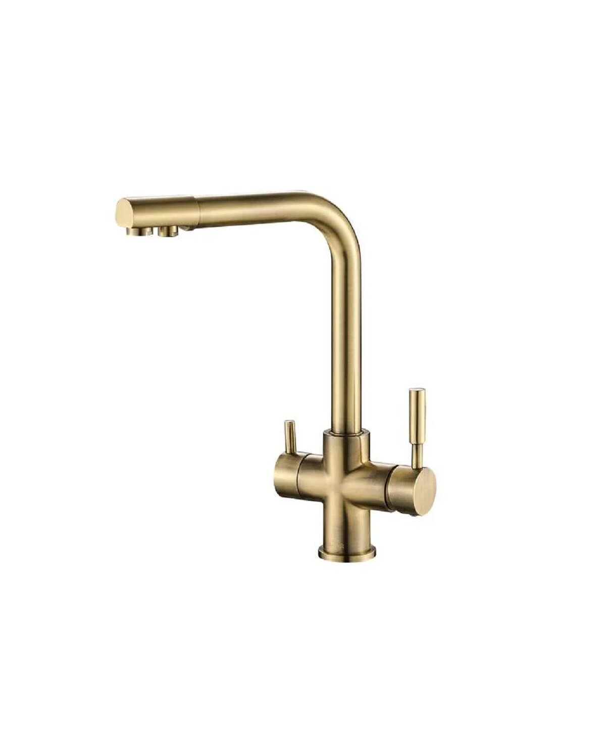 Смеситель для кухни ZorG серия Steel Hammer SH 552 BRONZE под фильтр 2в1, бронза, классический, поворотный