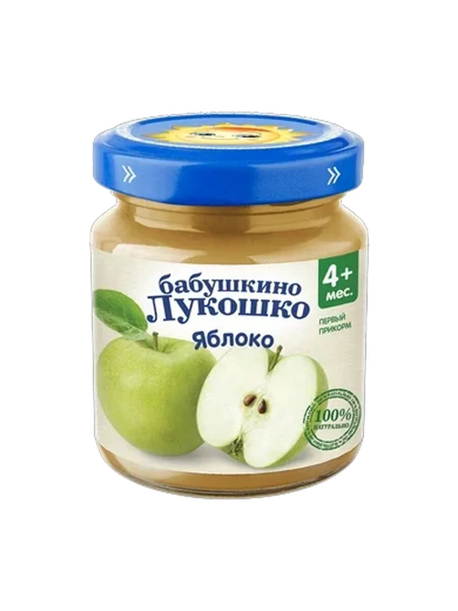 Бабушкино Лукошко Пюре Яблоко 100г стекло