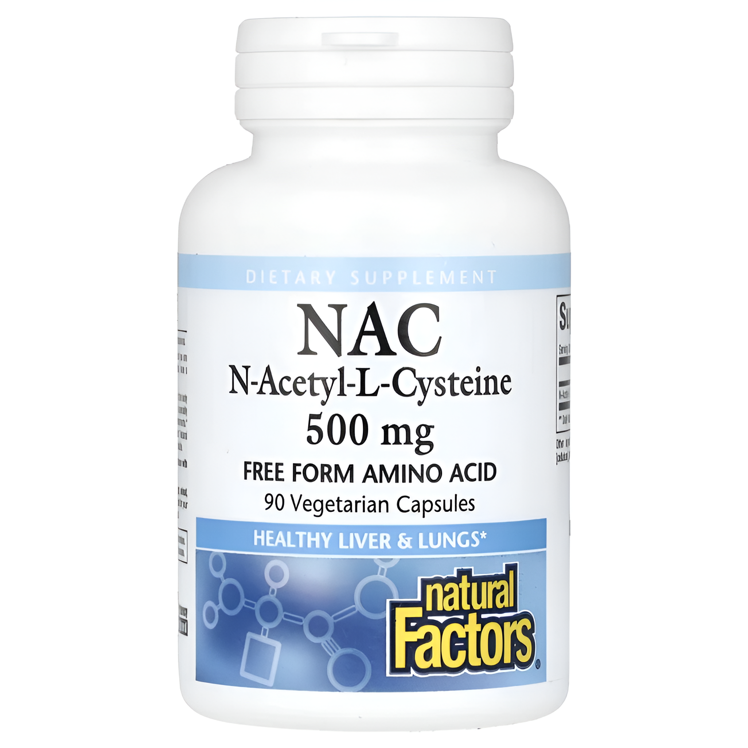 Капсулы Natural Factors NAC N-Acetyl-L-Cysteine, 110 г, 500 мг, 90 шт.