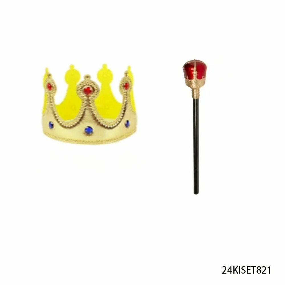 PESENAR Королевский тематический костюм, состоящий из драгоценной короны, скипетра