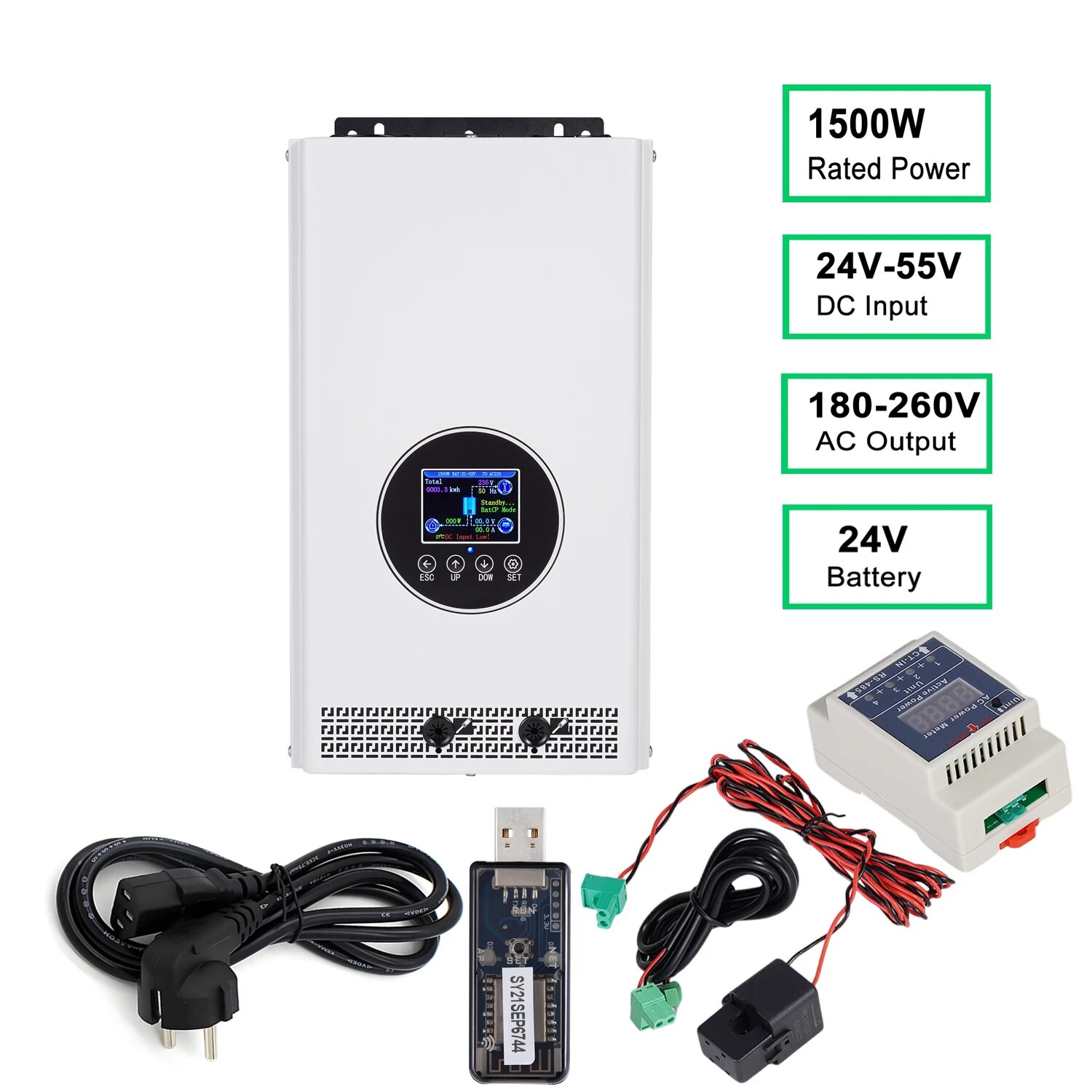 Солнечный инвертор 1500Вт 2000Вт WiFi