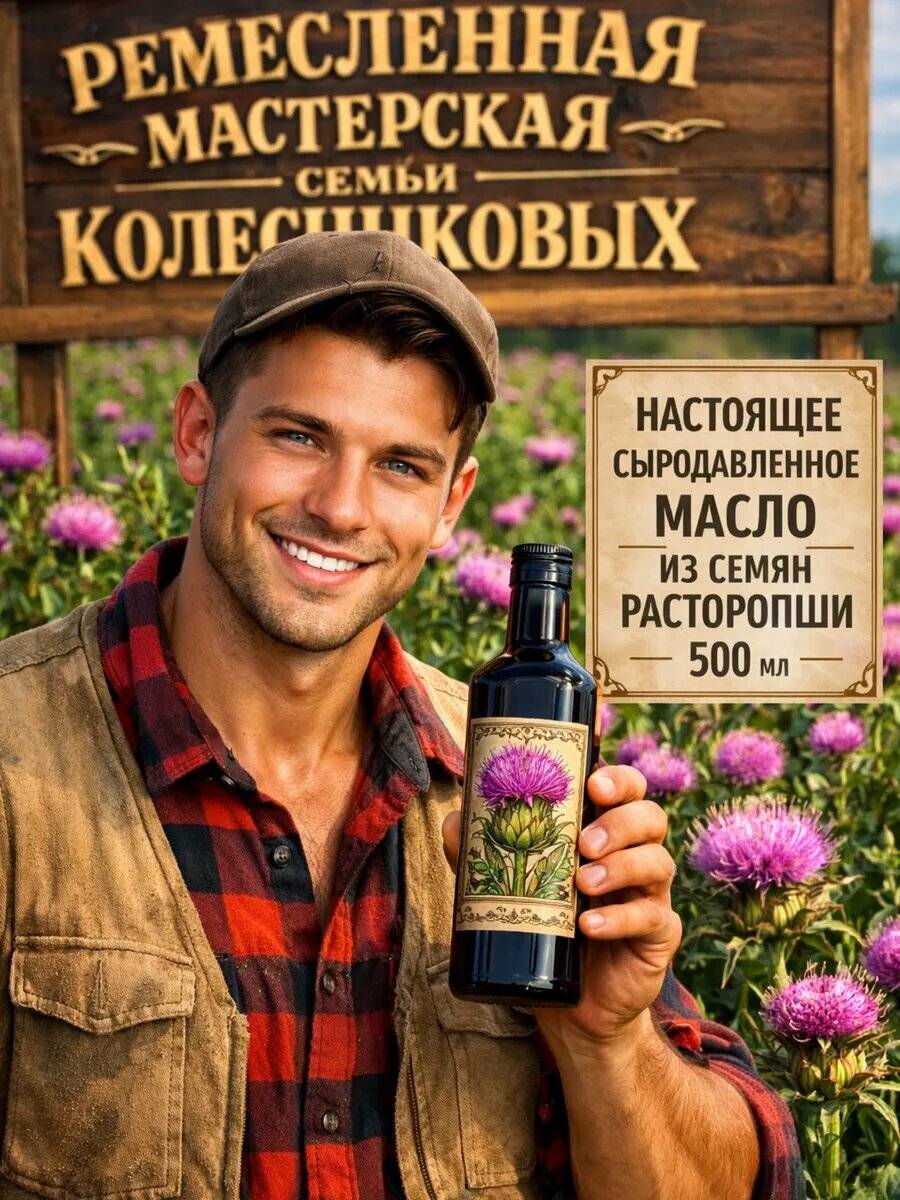 Сыродавленное масло Расторопши - 500 мл.