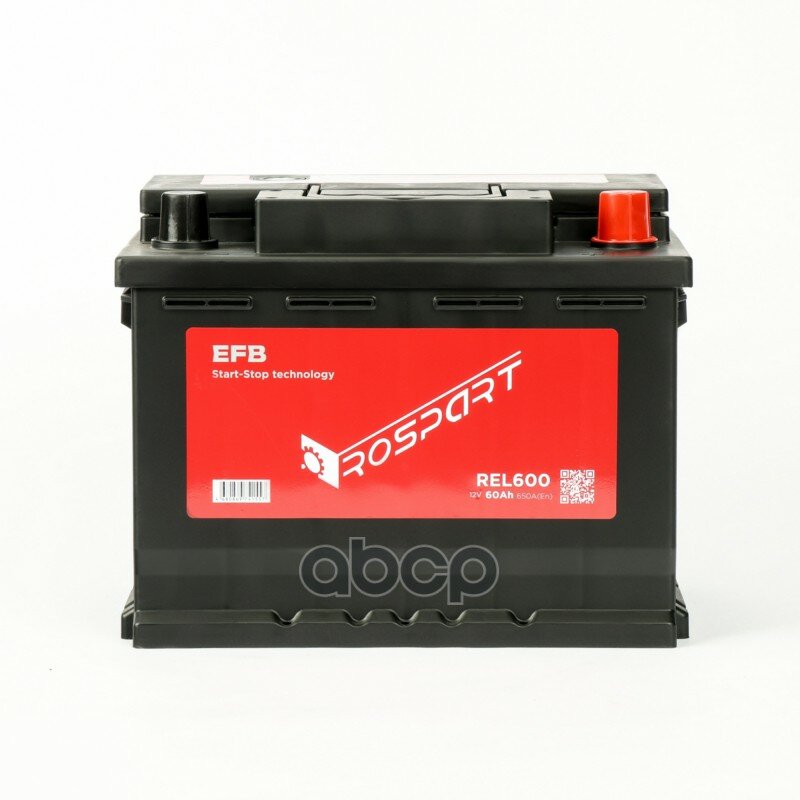 АКБ EFB 12V 60AH 650A 242X175X190 /-+/ ROSPART арт. REL600