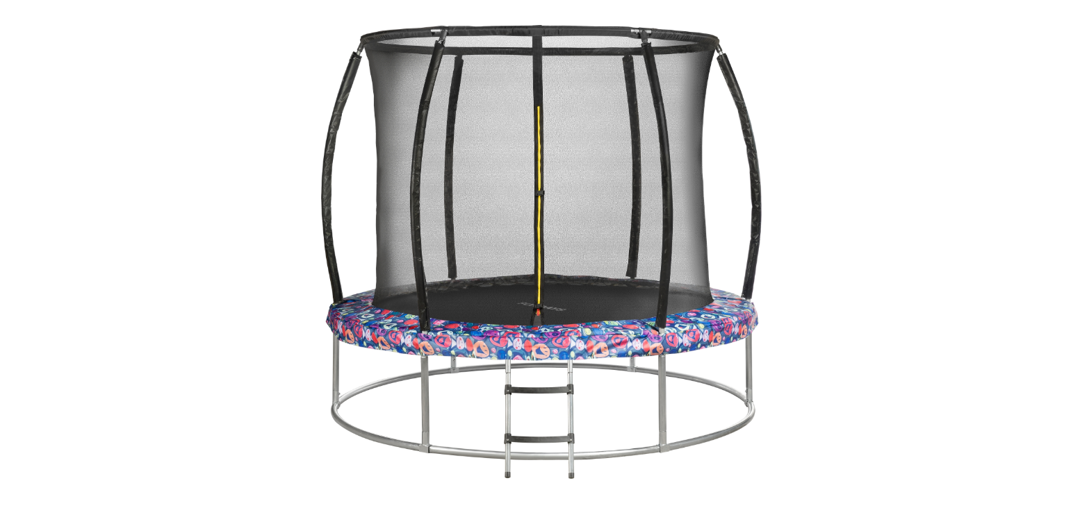 Батут Sundays Favorite Premium 10FT (смайл, с сеткой, с лестницей)