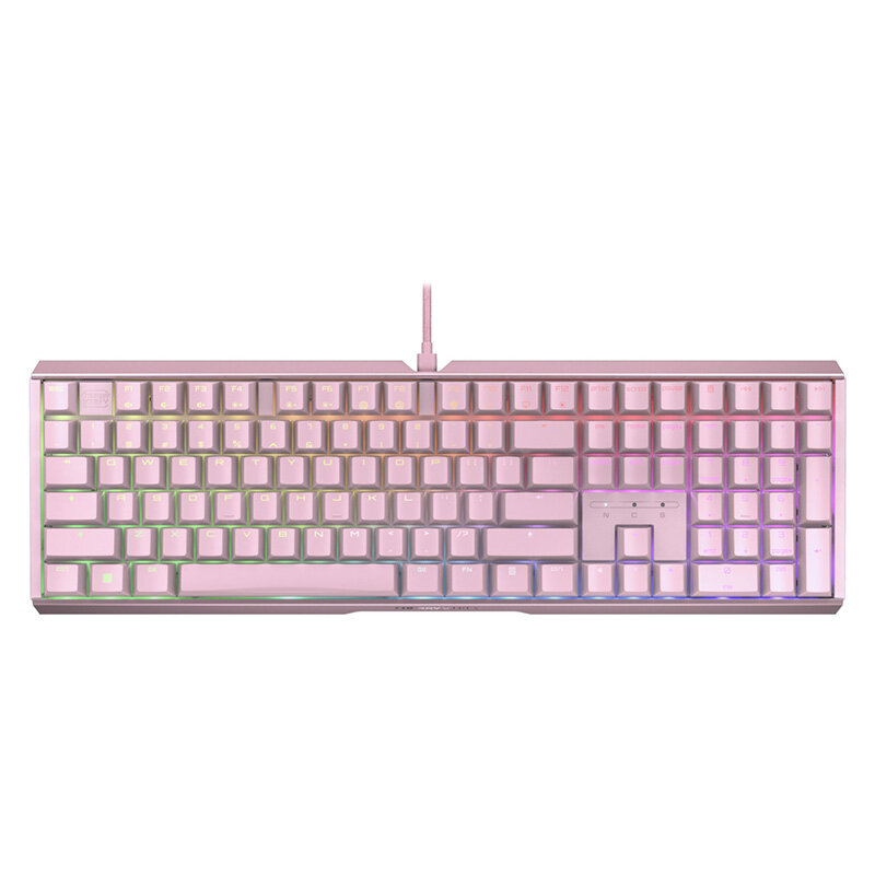 Проводная RGB механическая клавиатура унисекс CHERRY MX3.1, алюминиевый корпус, 108 клавиш, для игр и офиса, 6580209