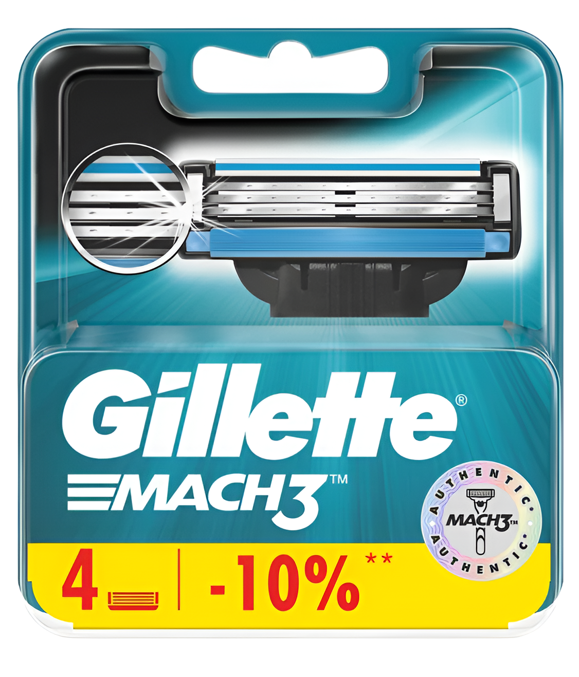 Сменные кассеты Gillette Mach3, 4 шт.