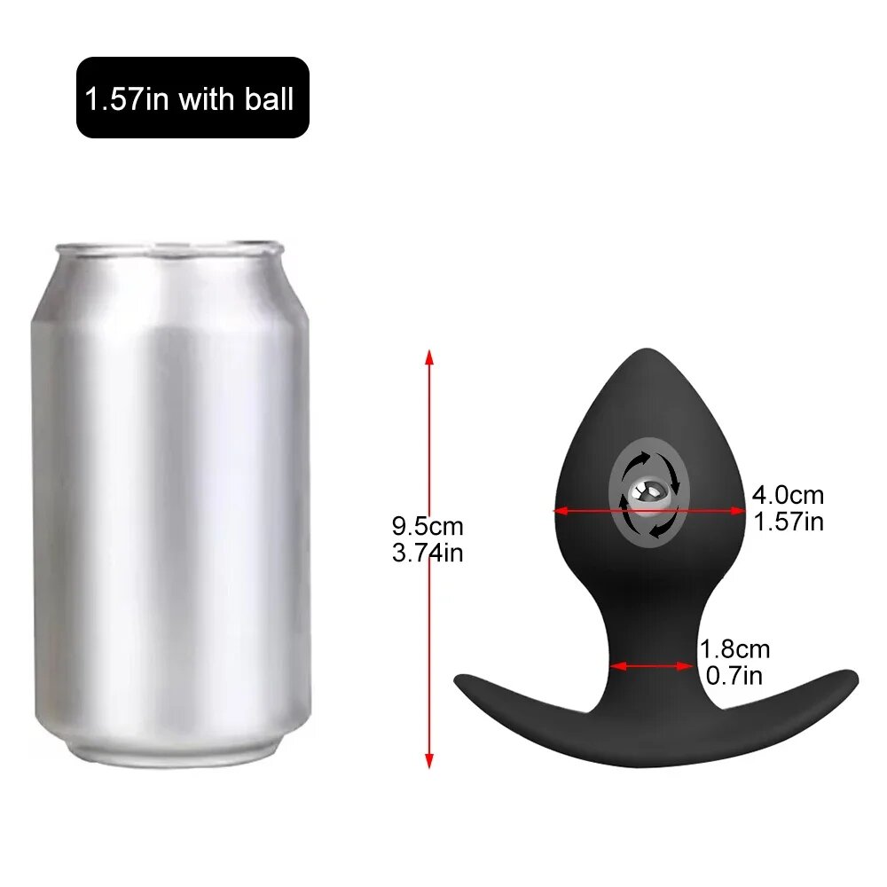 Анальная разъемная пробка, жесткая силиконовая Анальная пробка с шариками, носимая 4cm with ball