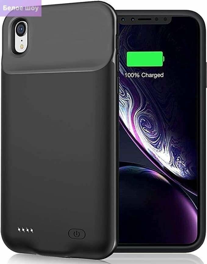 Чехол аккумулятор для iPhone XR, 6000mAh, Черный