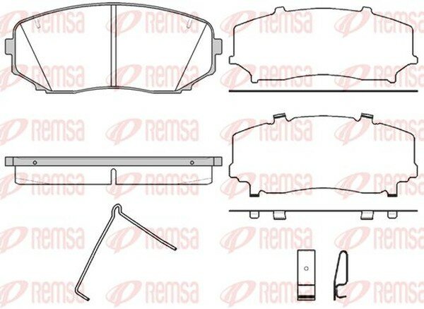 Колодки тормозные передние REMSA -231165 Mazda Cx-7 Mzr Disi Turbo 10, 07->