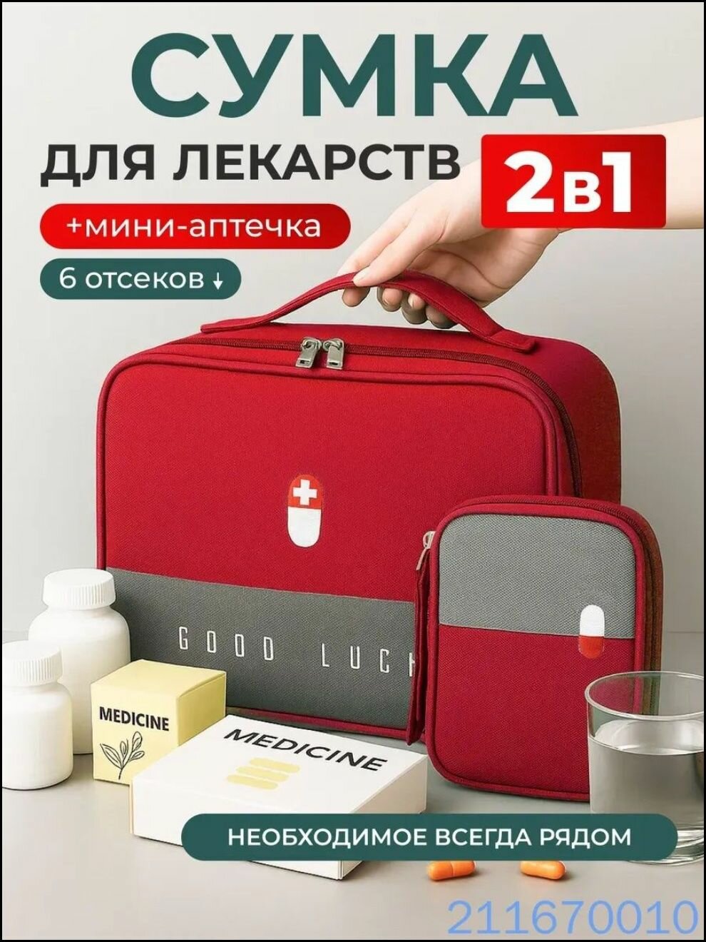 Аптечка органайзер домашняя и дорожная