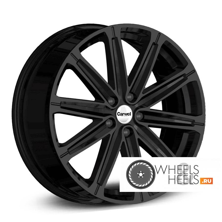 Диск автомобильный литой Carwel Тара 19x7.5 5x120 et41 dia59.6 Черный матовый