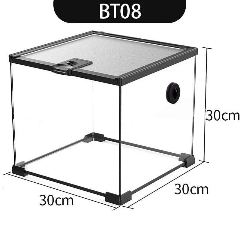 Многоуровневый стеклянный террариум-палюдариум: Безопасное содержание змей, древесных лягушек, ящериц и пауков 30 * 30 * 30