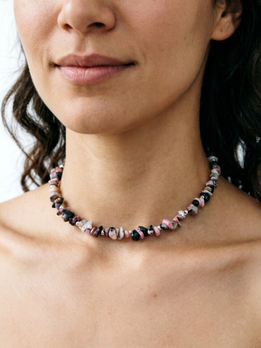 Чокер ENJOY Украшения из камней, родонит