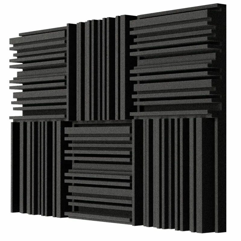 6 упаковок 30x30x5cm Акустическая пена Широкополосная звукоизоляция из пенопласта Шумоизоляционные панели для студии звукозаписи